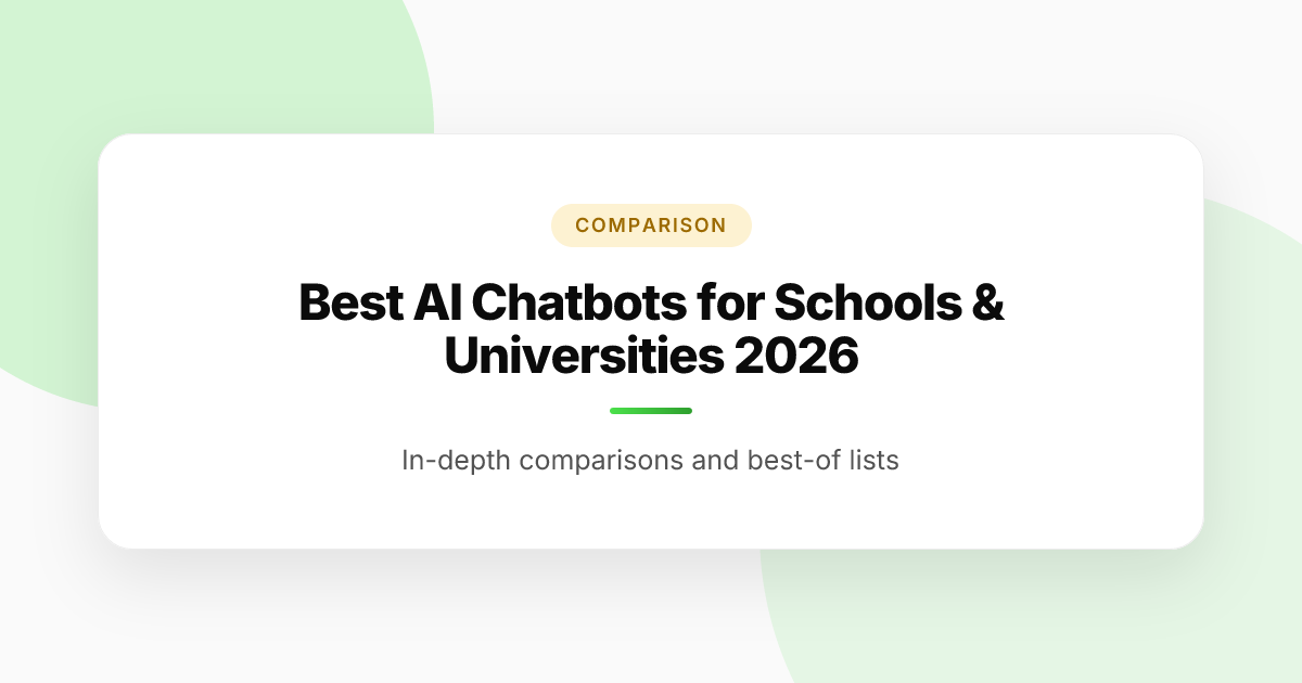 Best AI Chatbots for Schools & Universities 2026