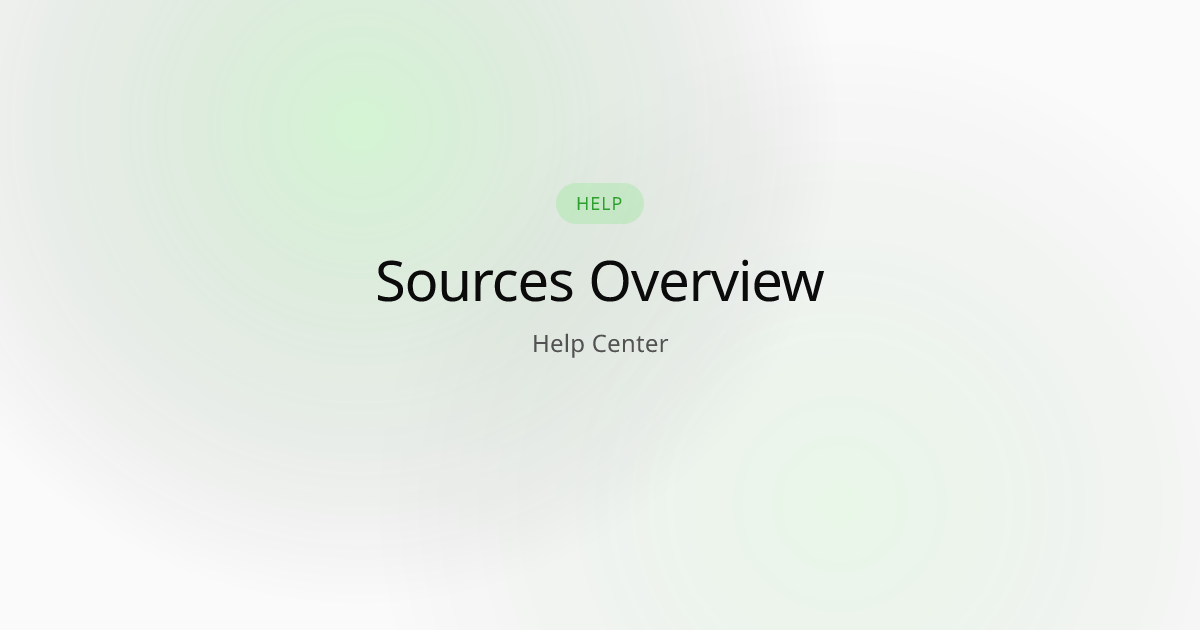 Sources Overview - Hyperleap AI Help Center